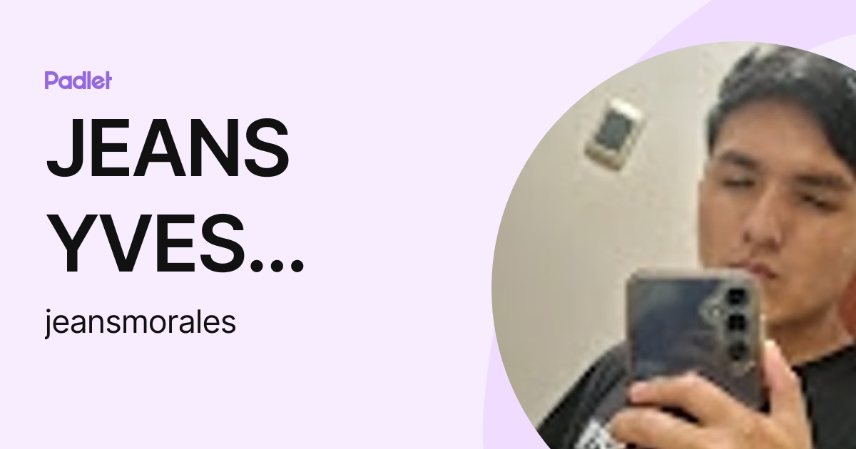 JEANS YVES MORALES VICANA (jeansmorales) profile | Padlet