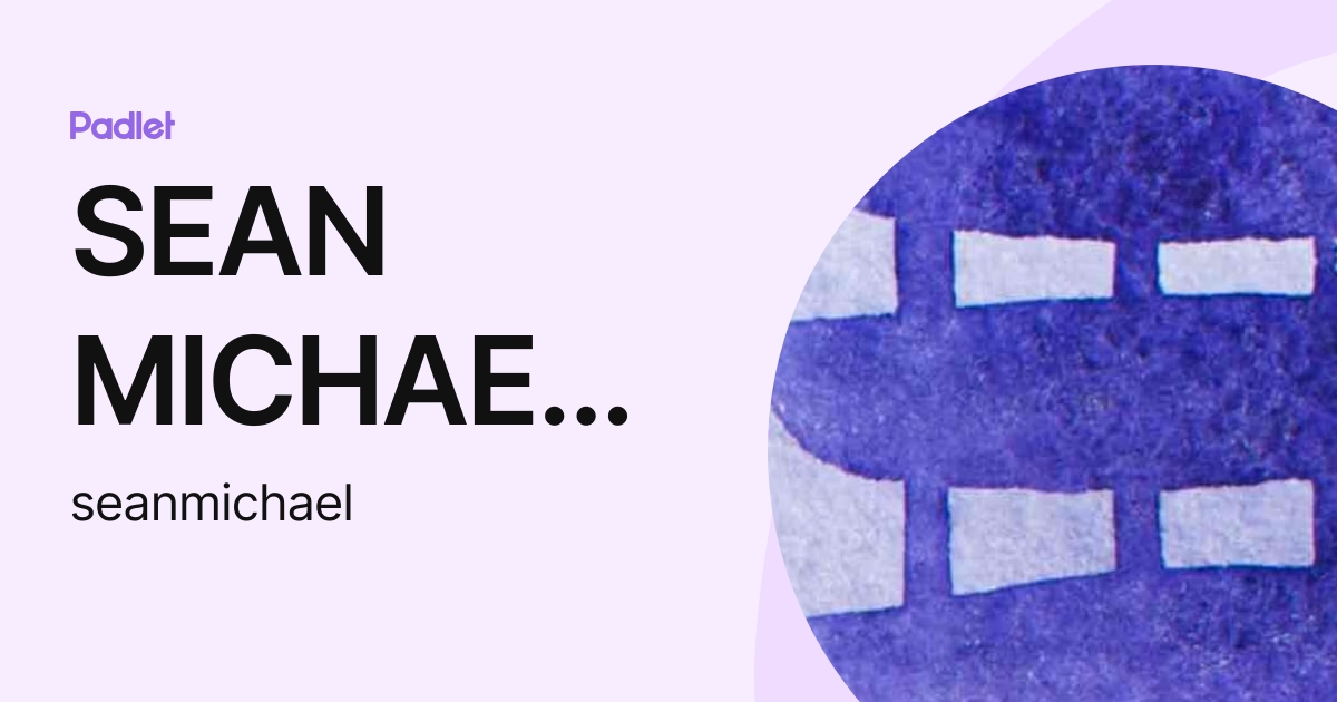 SEAN MICHAEL PHILLIP LAU SHI ANG (seanmichael) profile | Padlet