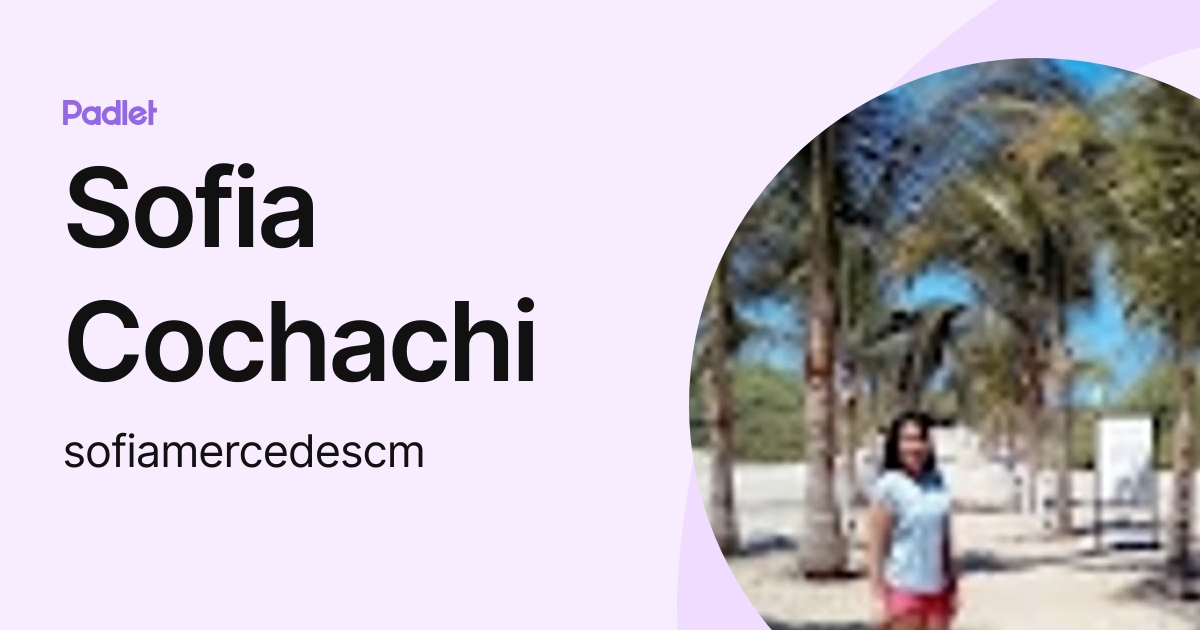 Sofia Cochachi (sofiamercedescm) profile | Padlet