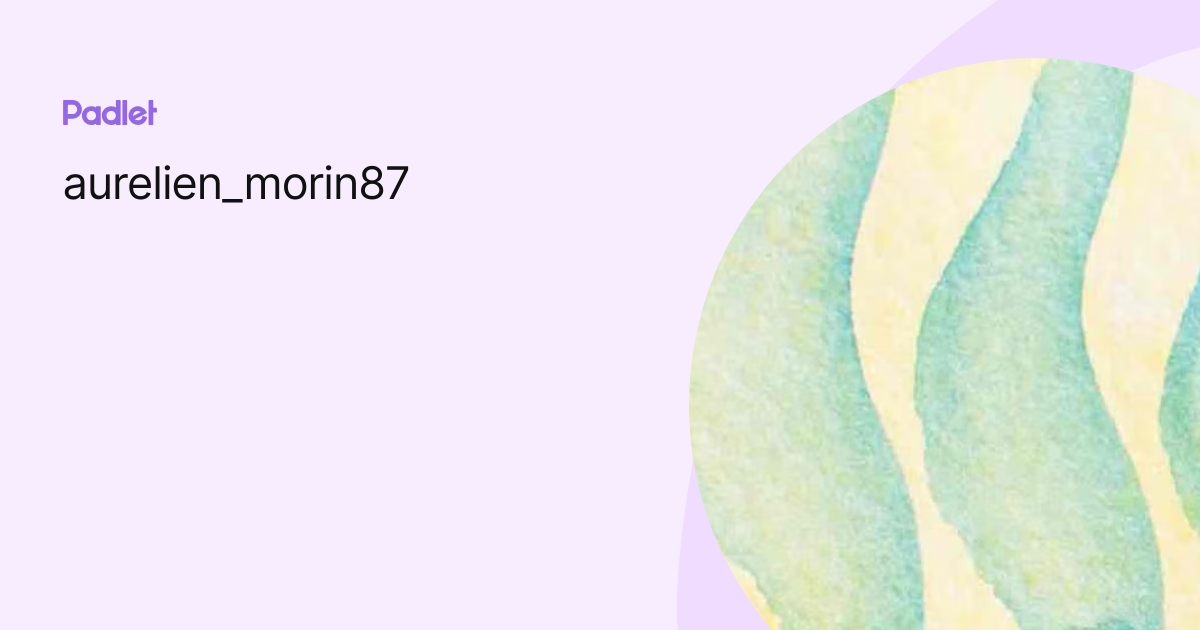 aurelien_morin87 profile | Padlet