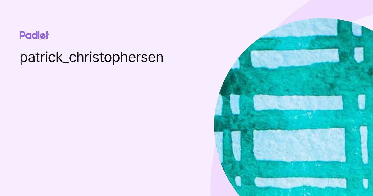 patrick_christophersen profile | Padlet