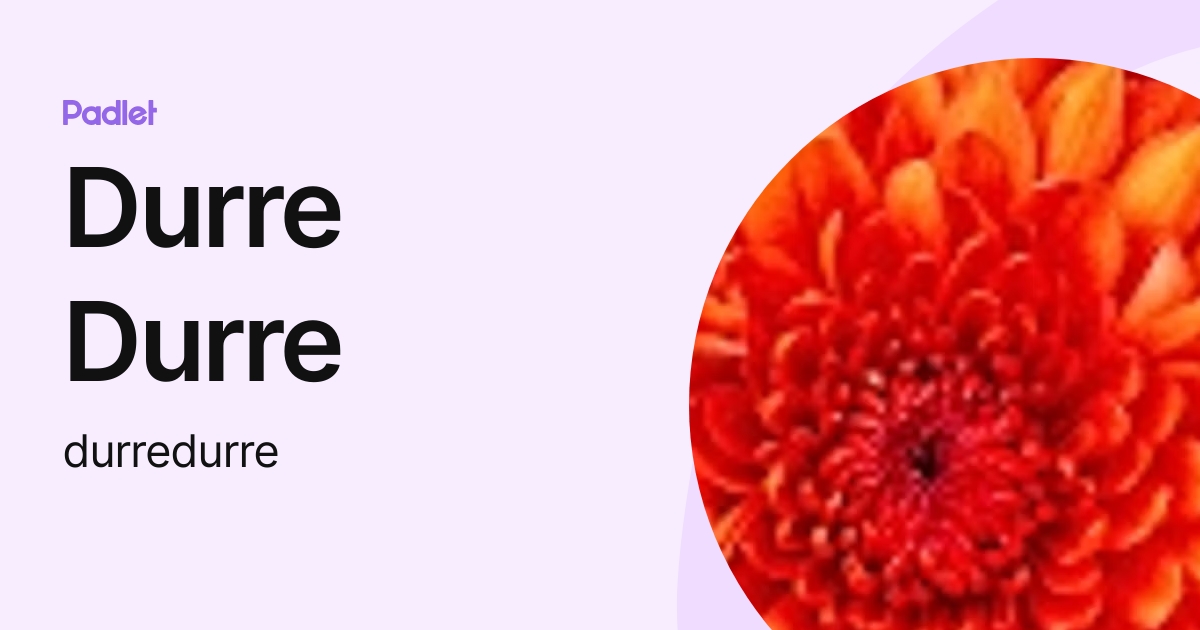 Durre Durre (durredurre) profile | Padlet