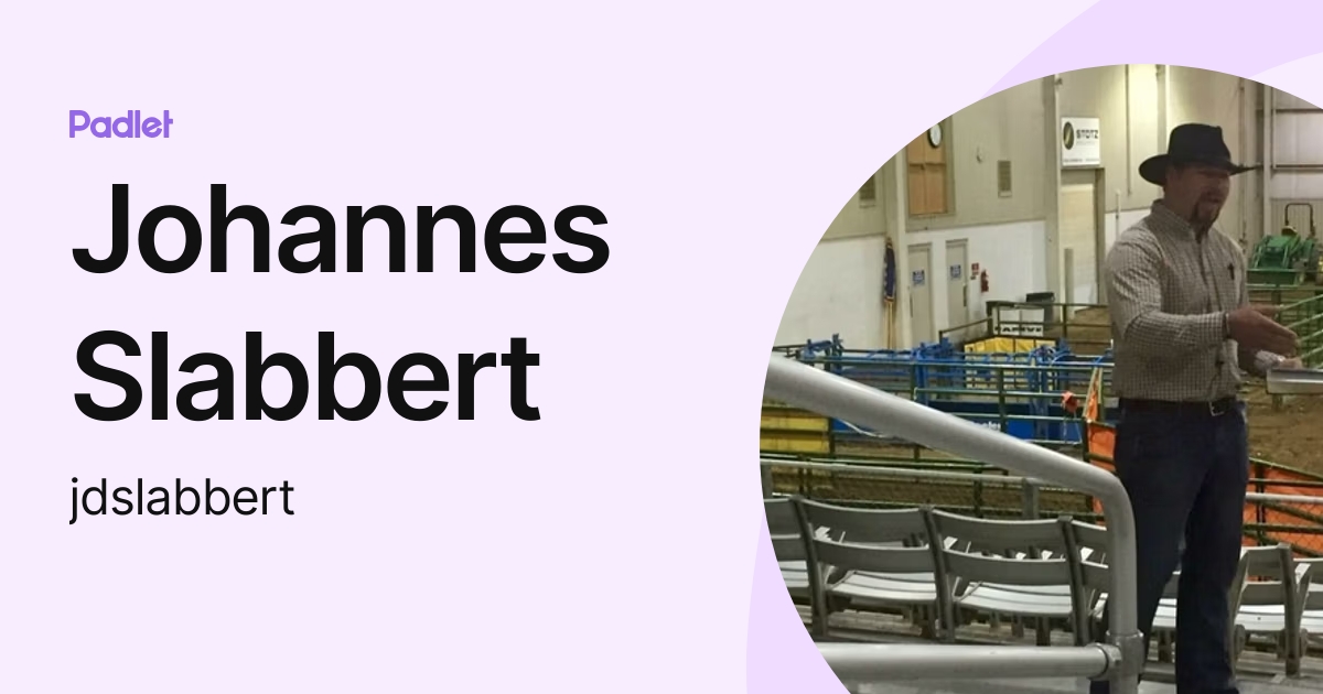 Johannes Slabbert (jdslabbert) profile | Padlet