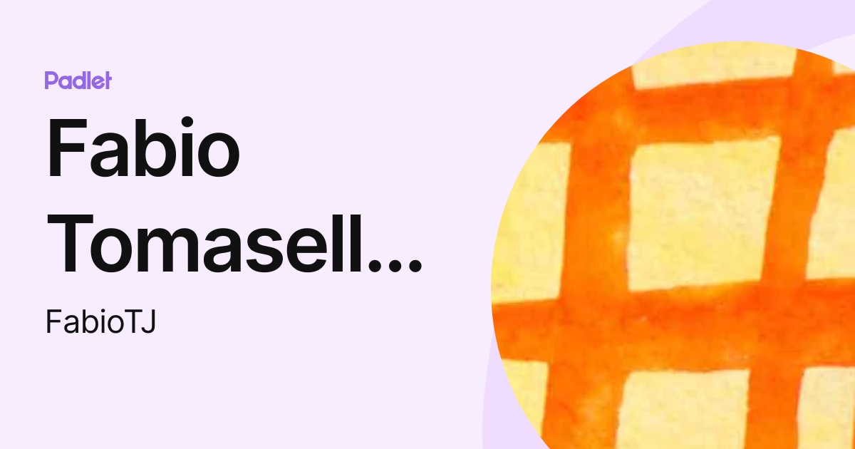 Fabio Tomasella Johansson (FabioTJ) profile | Padlet