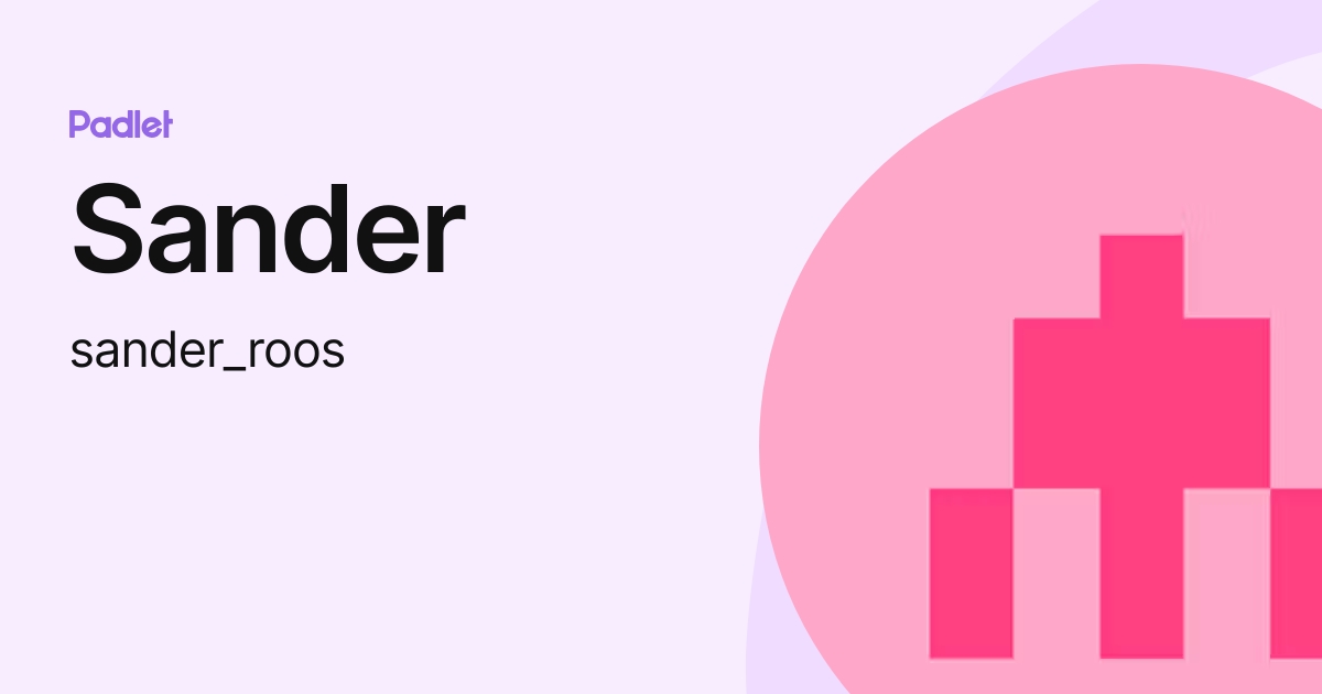 Sander (sander_roos) profile | Padlet