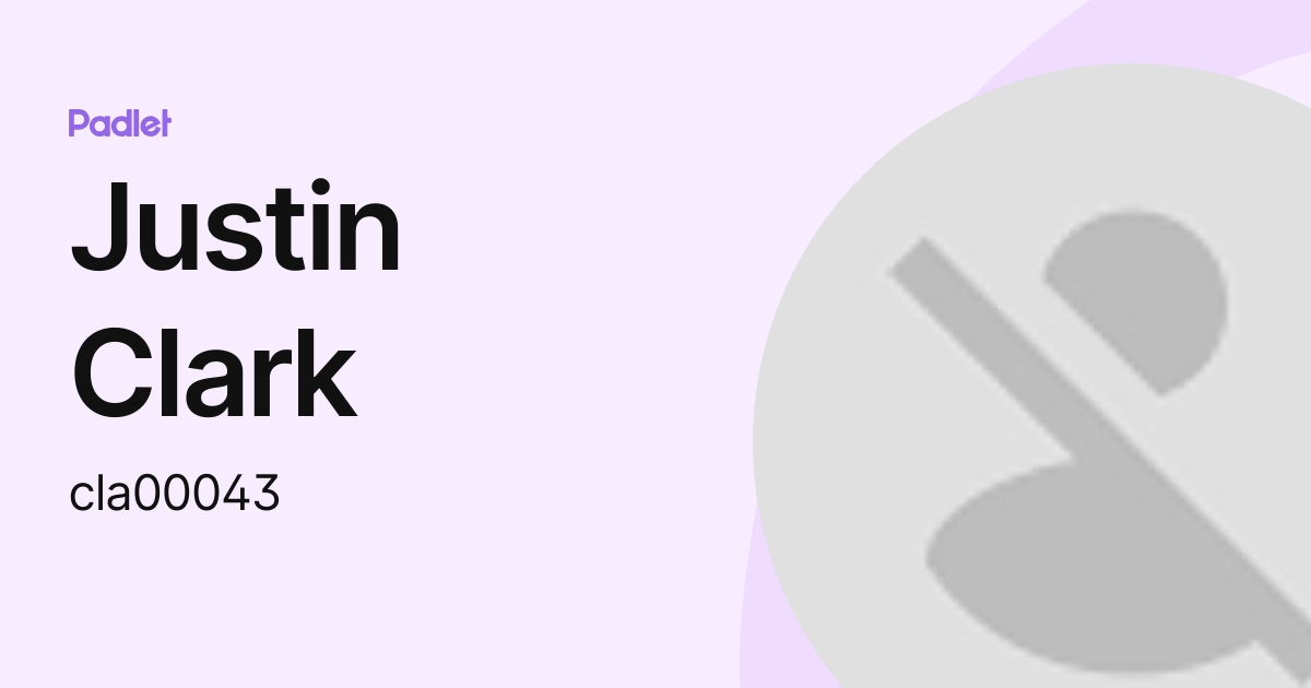 Justin Clark (cla00043) profile | Padlet