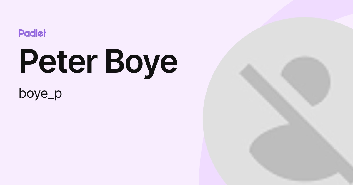 Peter Boye (boye_p) profile | Padlet