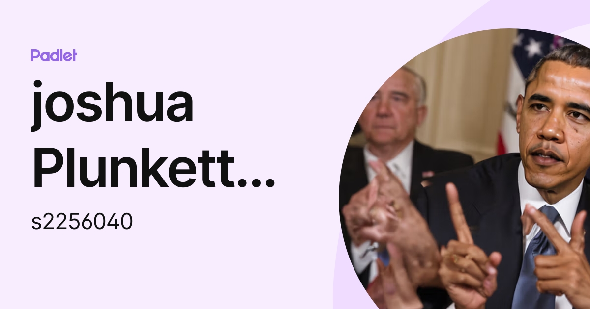 joshua Plunkett (s2256040) (s2256040) profile | Padlet