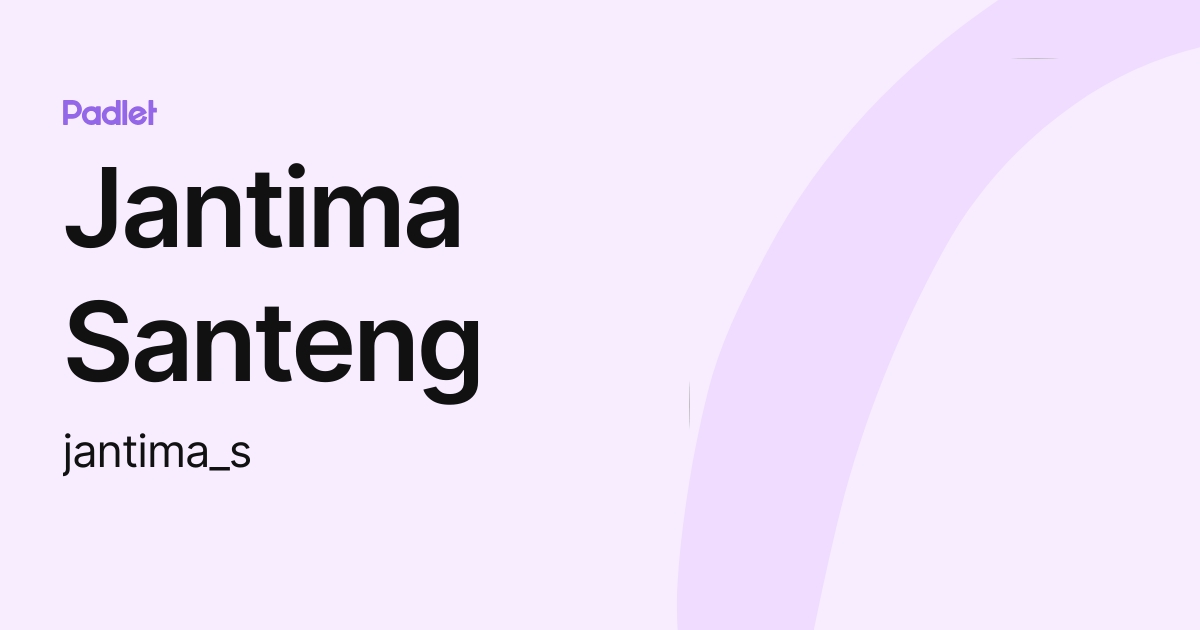 Jantima Santeng (jantima_s) profile | Padlet