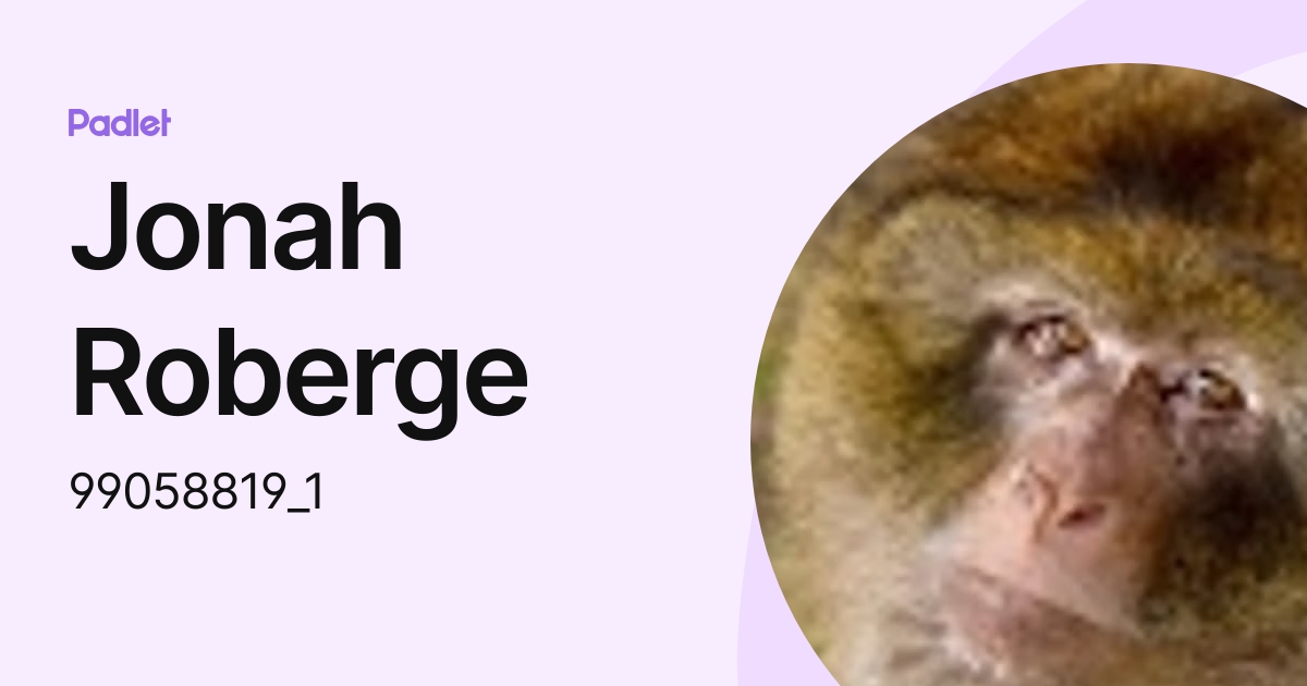 Jonah Roberge (99058819) profile | Padlet