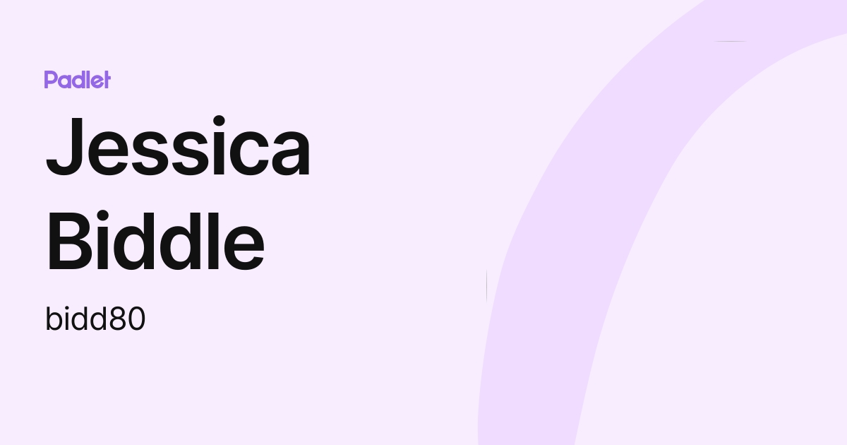 Jessica Biddle (bidd80) profile | Padlet