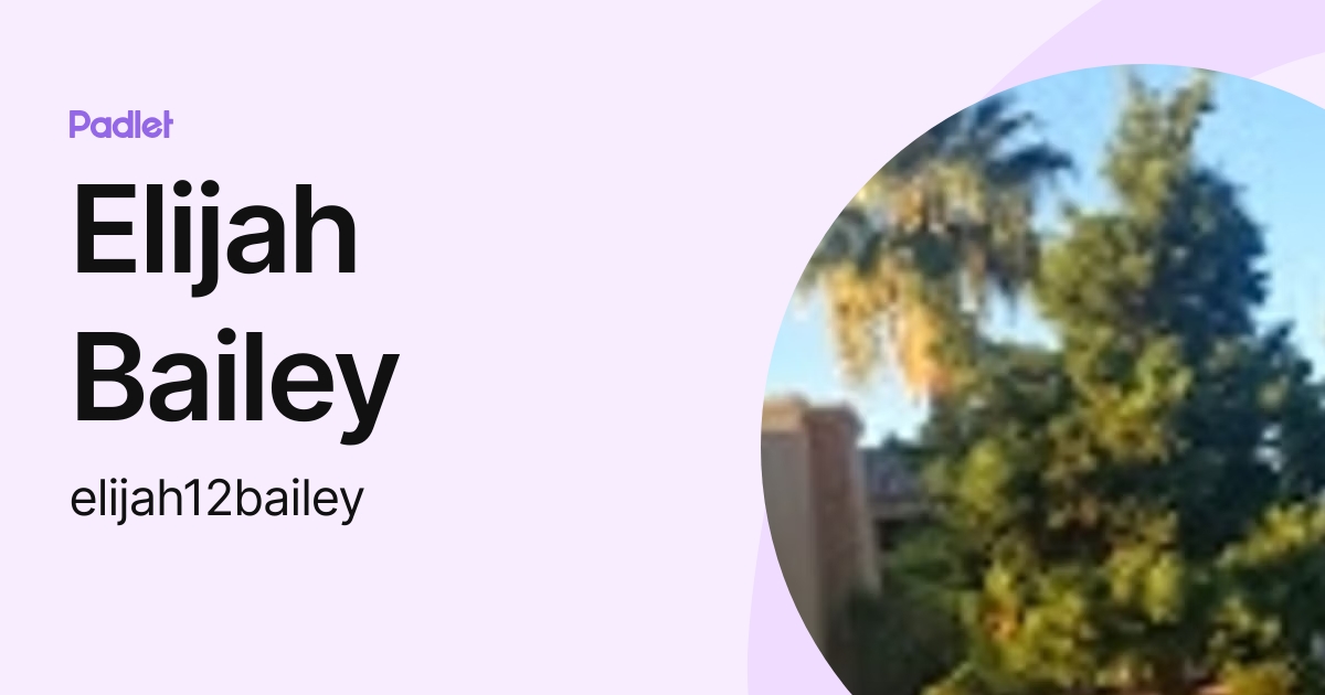 Elijah Bailey (elijah12bailey) profile | Padlet