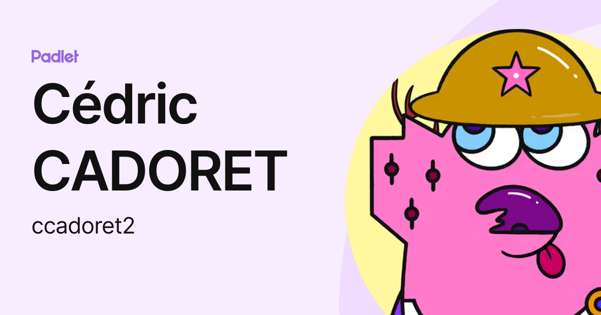 Cédric CADORET (ccadoret2) profile | Padlet