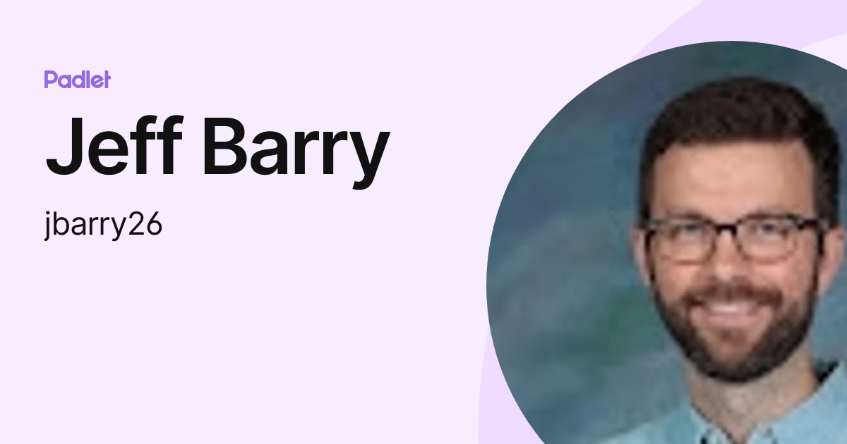 Jeff Barry (jbarry26) profile | Padlet