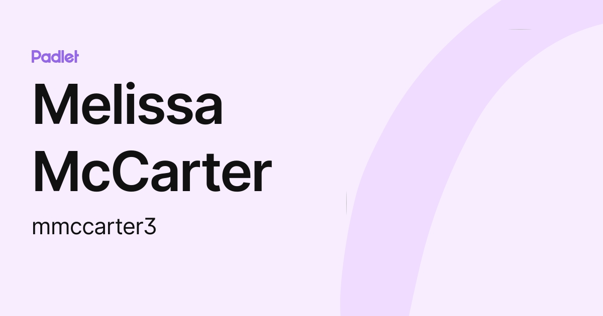 Melissa McCarter (mmccarter3) profile | Padlet