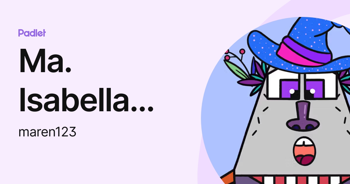 Ma. Isabella Rentería (maren123) profile | Padlet