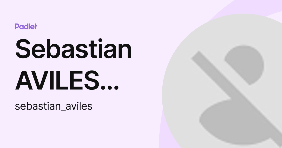 Sebastian AVILES NIETO (sebastian_aviles) profile | Padlet
