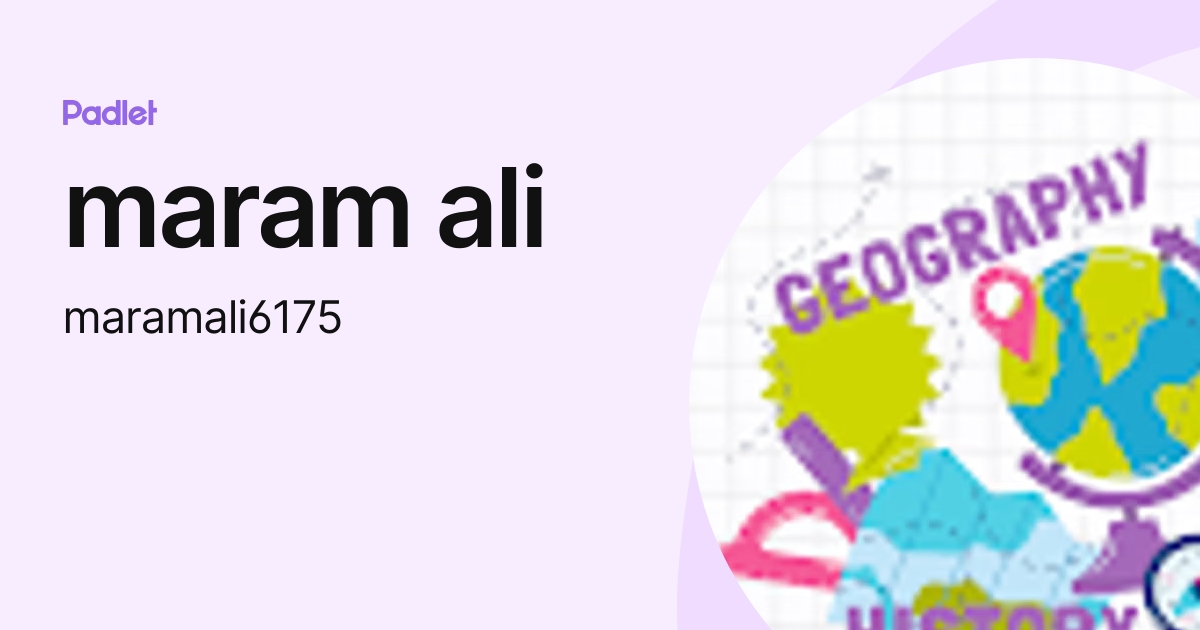 maram ali (maramali6175) profile | Padlet
