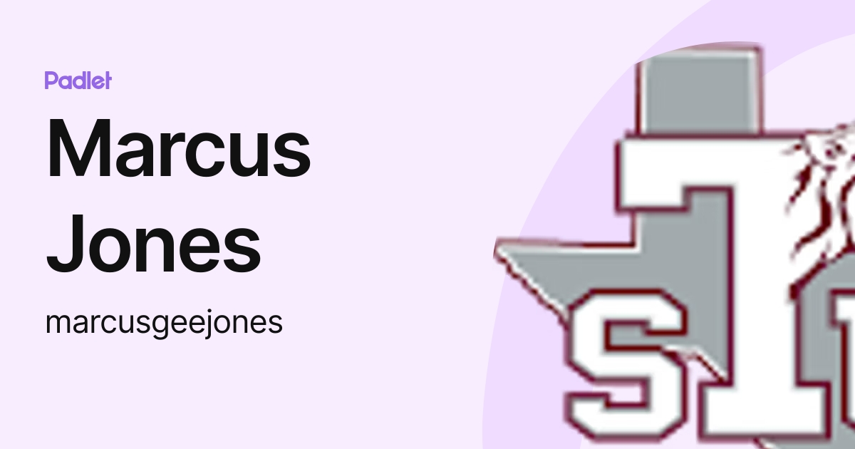 Marcus Jones (marcusgeejones) profile | Padlet