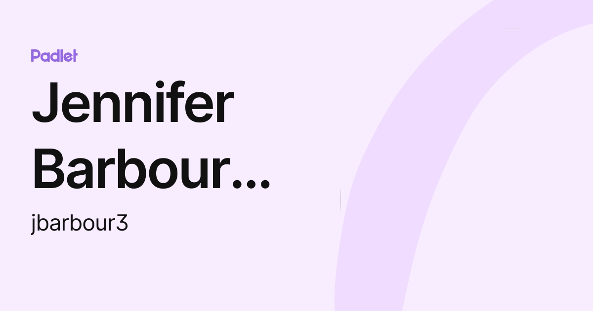 Jennifer Barbour Martinez (jbarbour3) profile | Padlet