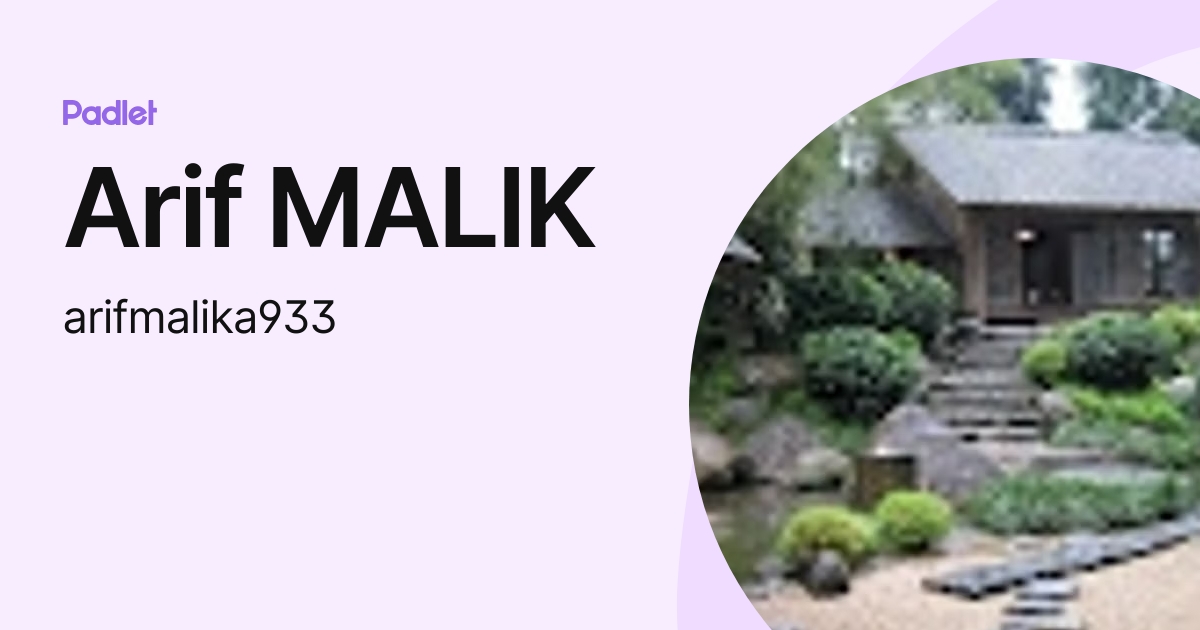 Arif MALIK (arifmalika933) profile | Padlet