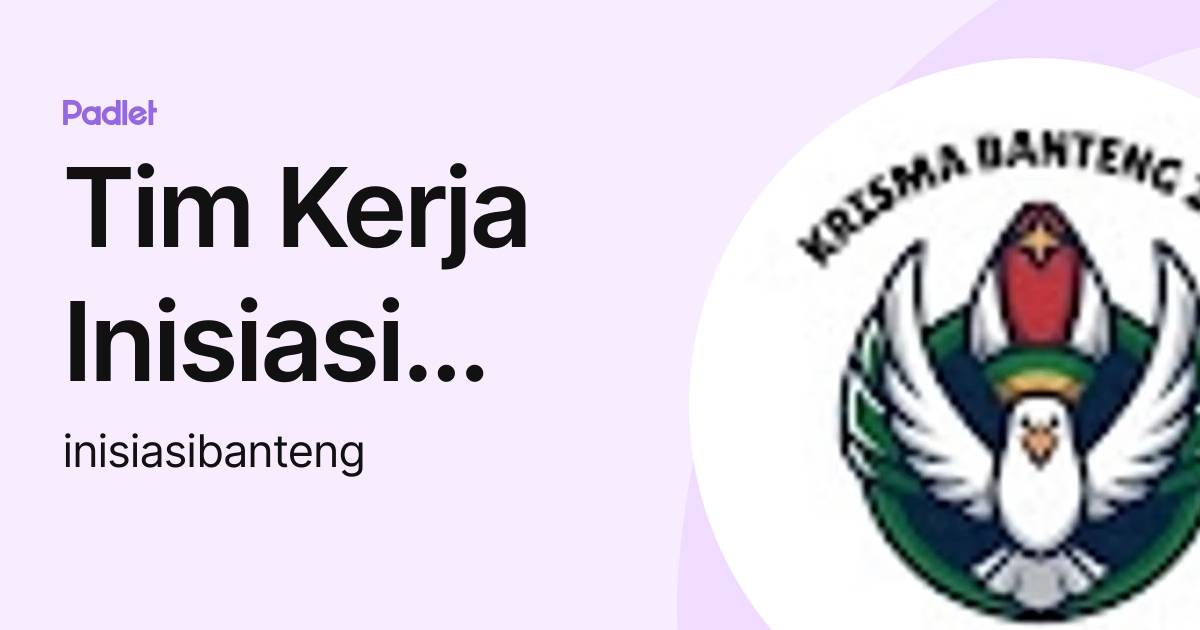 Tim Kerja Inisiasi Paroki Banteng (inisiasibanteng) profile | Padlet
