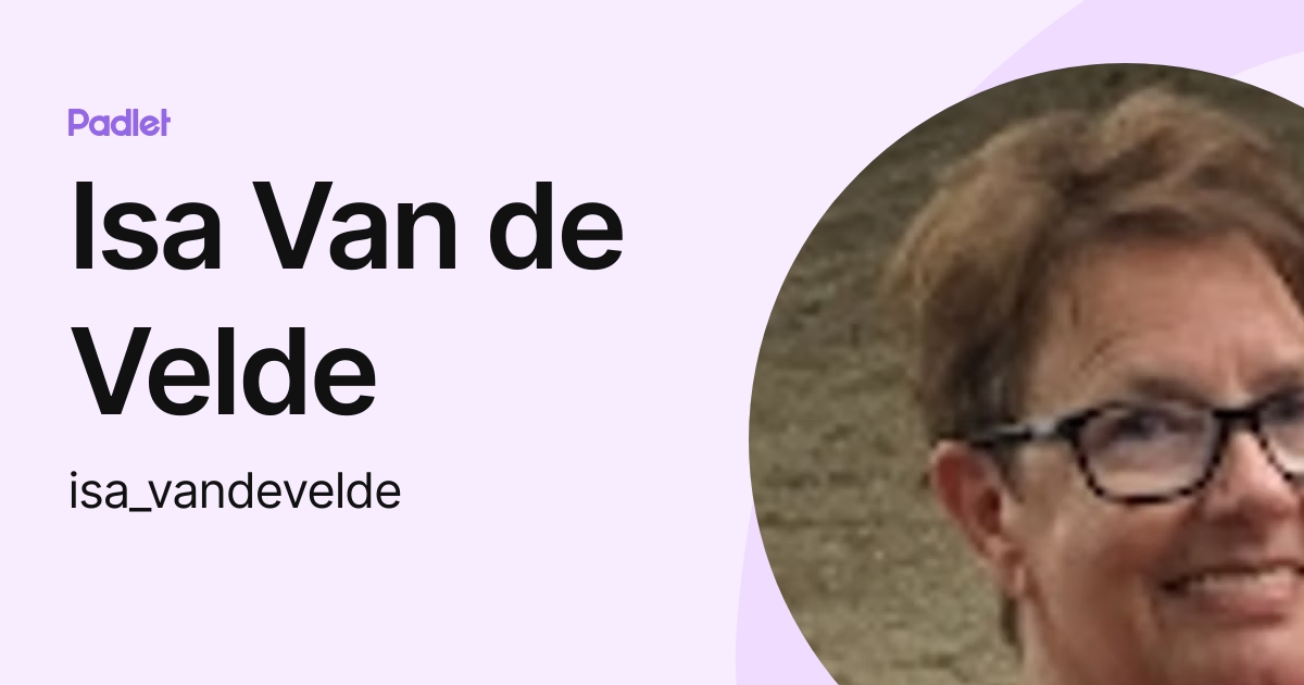 Isa Van de Velde (isa_vandevelde) profile | Padlet