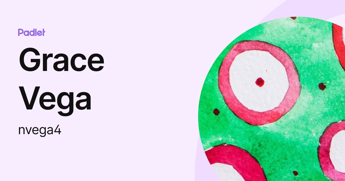 Grace Vega (nvega4) profile | Padlet