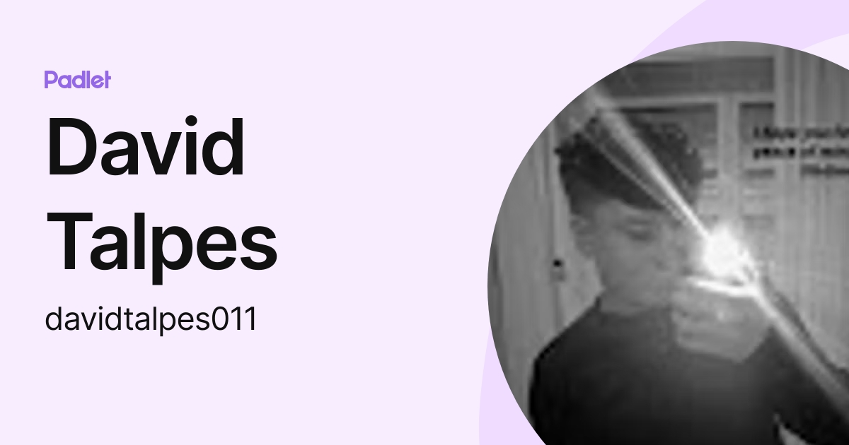 David Talpes (davidtalpes011) profile | Padlet