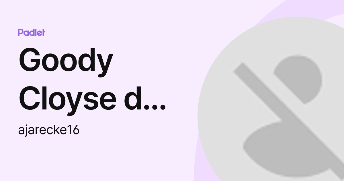 Goody Cloyse da evil witch >:) (ajarecke16) profile | Padlet