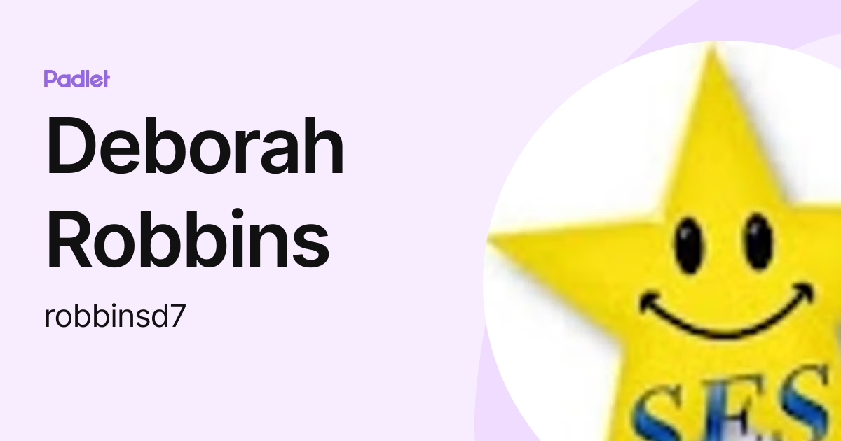 Deborah Robbins (robbinsd7) profile | Padlet