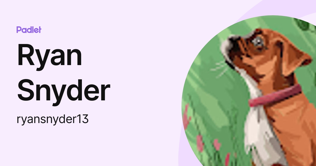 Ryan Snyder (ryansnyder13) profile | Padlet