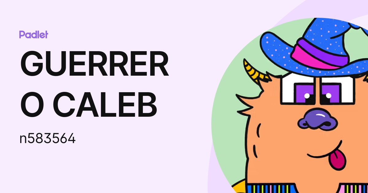 GUERRERO CALEB (n583564) profile | Padlet