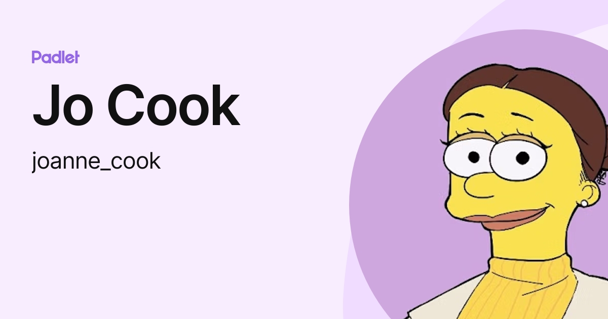 Jo Cook (joanne_cook) profile | Padlet