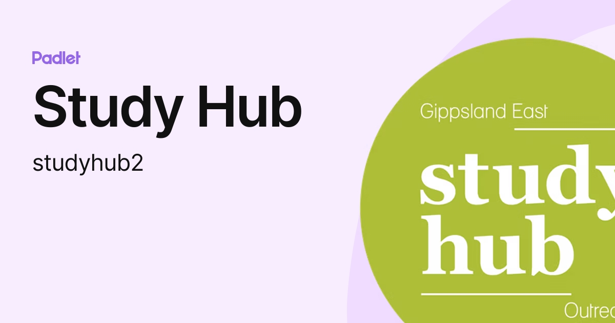 Study Hub (studyhub2) profile | Padlet