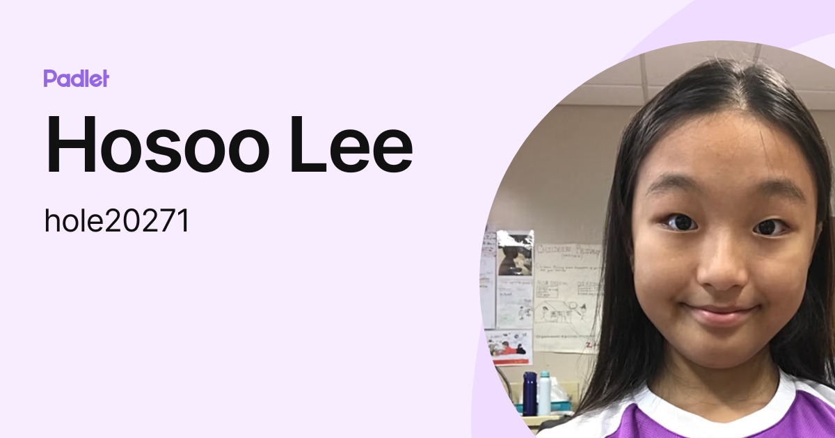 Hosoo Lee (hole20271) profile | Padlet