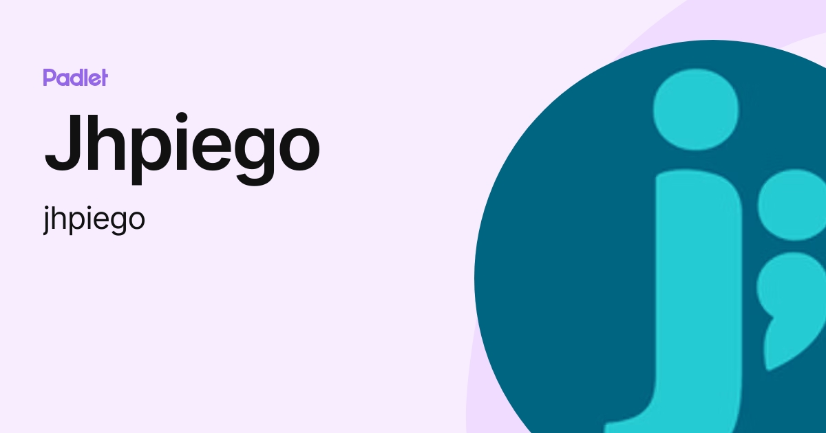 Jhpiego (jhpiego) profile | Padlet
