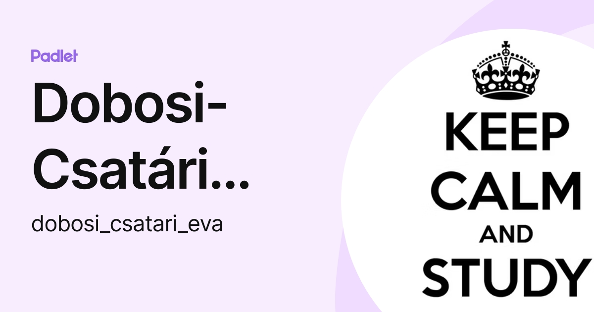 Dobosi-Csatári Éva (dobosi_csatari_eva) profile | Padlet