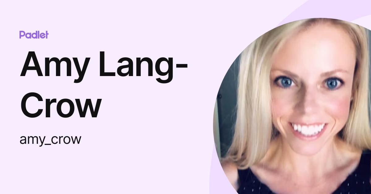 Amy Lang-Crow (amy_crow) profile | Padlet