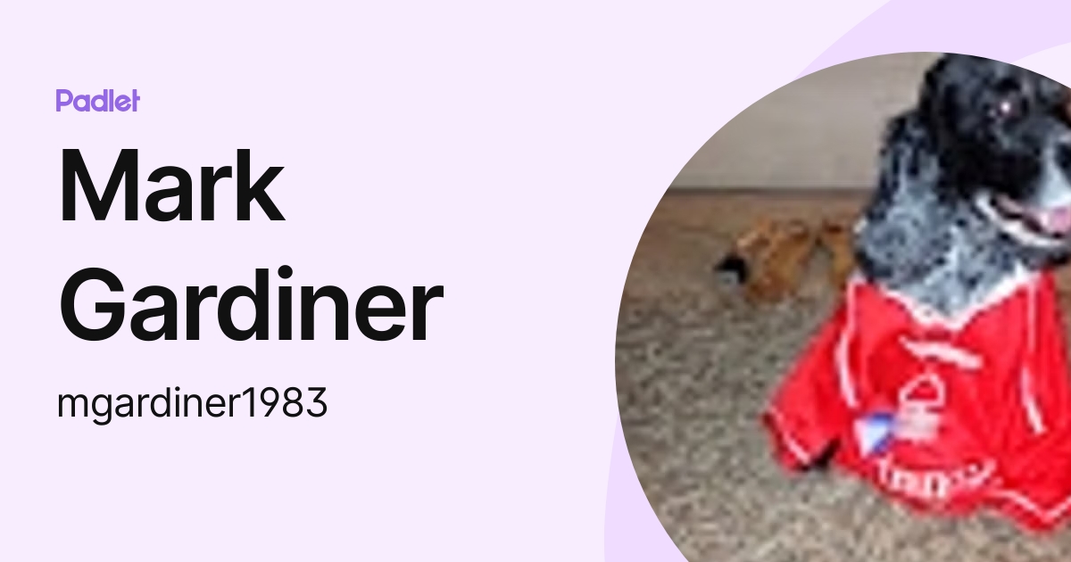 Mark Gardiner (mgardiner1983) profile | Padlet