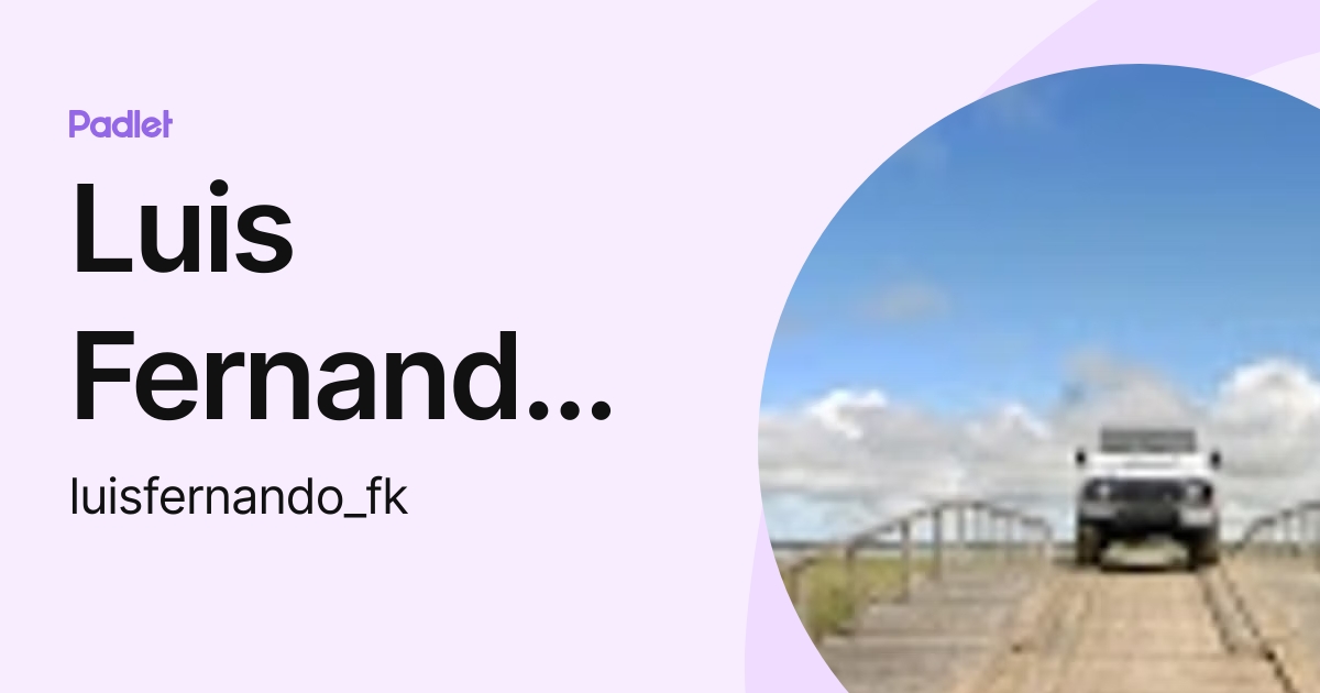 Luis Fernando Fonseca Kasprzak (luisfernando_fk) profile | Padlet