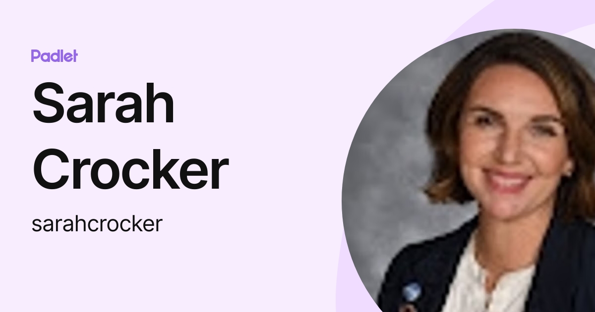 Sarah Crocker (sarahcrocker) profile | Padlet