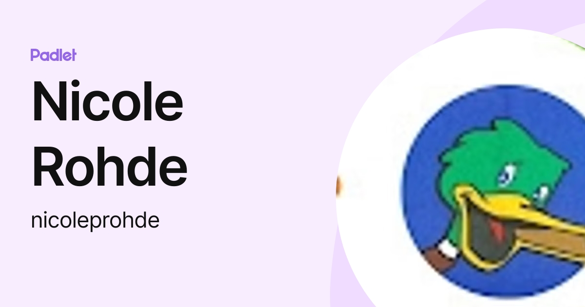 Nicole Rohde (nicoleprohde) profile | Padlet