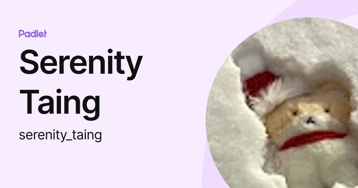 Serenity Taing (serenity_taing) profile | Padlet