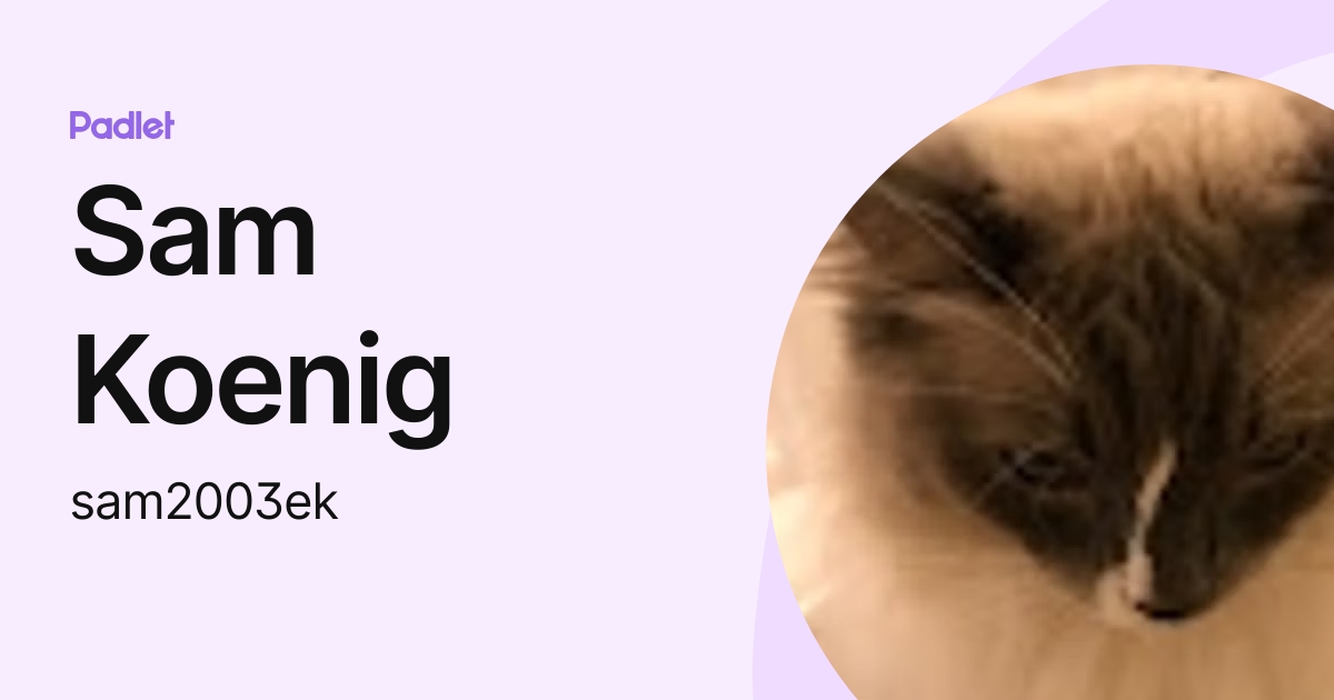 Sam Koenig (sam2003ek) profile | Padlet