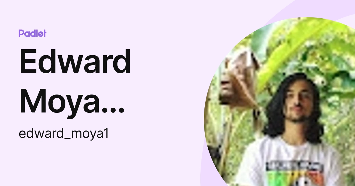 Edward Moya Perez (edward_moya1) profile | Padlet