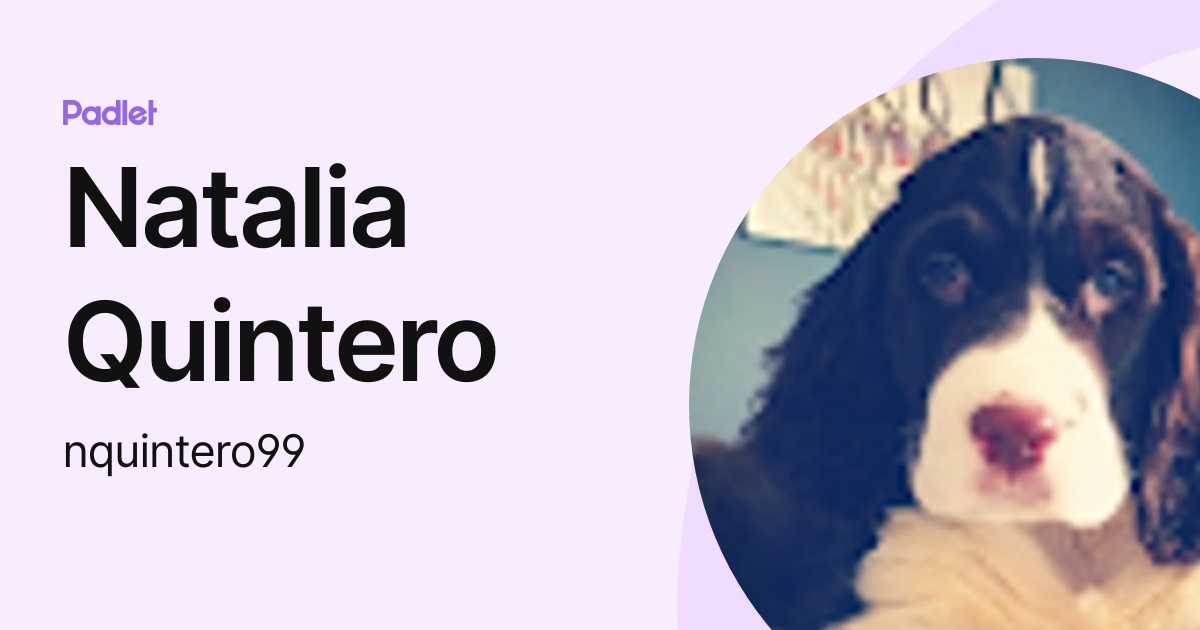 Natalia Quintero (nquintero99) profile | Padlet