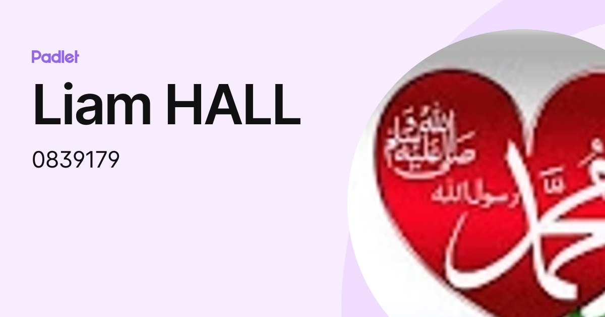 Liam HALL (0839179) profile | Padlet