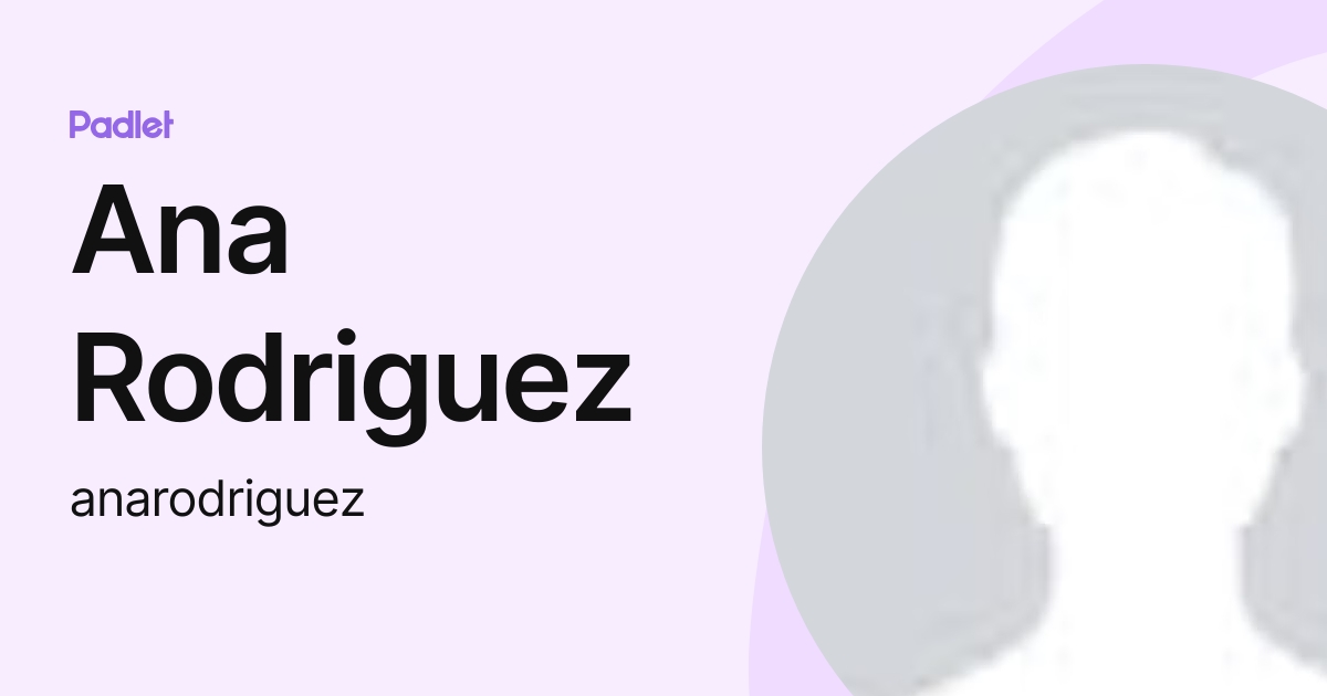 Ana Rodriguez (anarodriguez) perfil | Padlet
