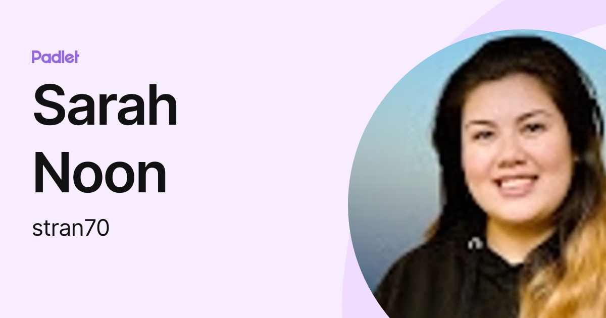 Sarah Noon (stran70) profile | Padlet